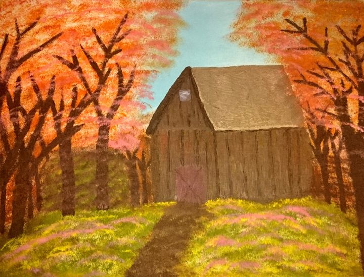 Fall Cabin - Celeste Denson - Paintings & Prints, Landscapes & Nature ...
