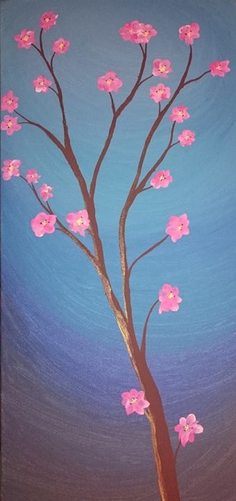 Pink Branch - Celeste Denson - Paintings & Prints, Flowers, Plants ...