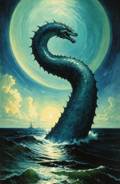 Sea Serpent - Fantastic Art of Dodger - Paintings & Prints, Fantasy ...