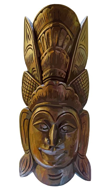 Raksha Sanni Kolam Devil Ceylon Mask - Johnsons Workshop - Paintings ...