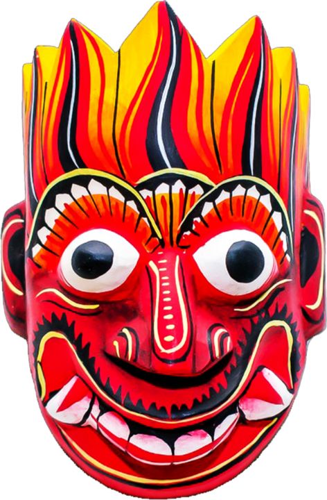 Raksha Sanni Kolam Devil Ceylon Mask - Johnsons Workshop - Paintings ...