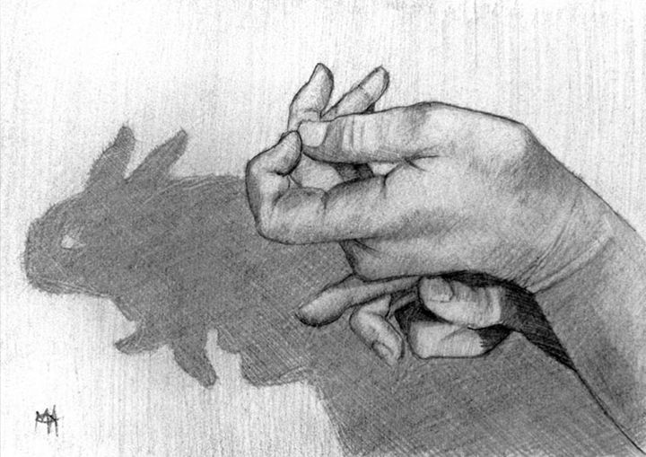 Shadow Bunny - Artist print - Marc Alexander - Drawings & Illustration ...