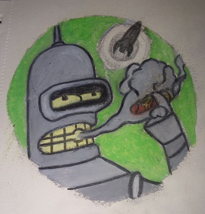 Bender smoking - #happyomalley - Drawings & Illustration, Entertainment ...