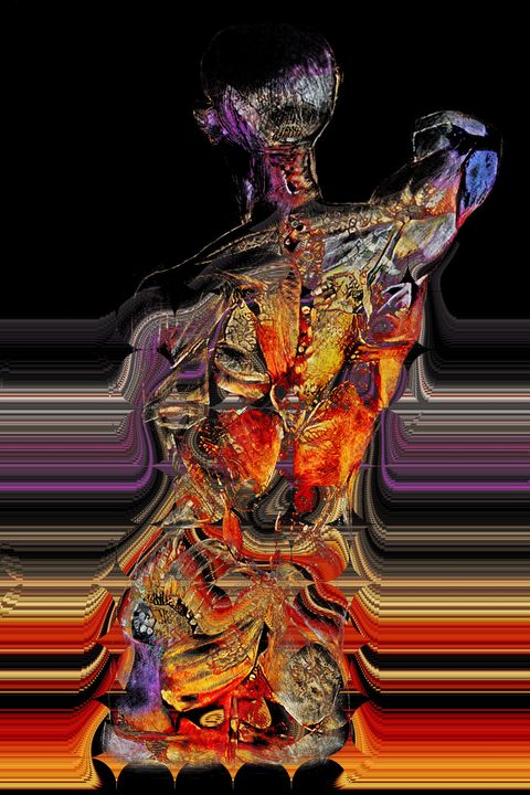 «glitched and tranfered Écorché» - tokyored - Digital Art & AI, People ...