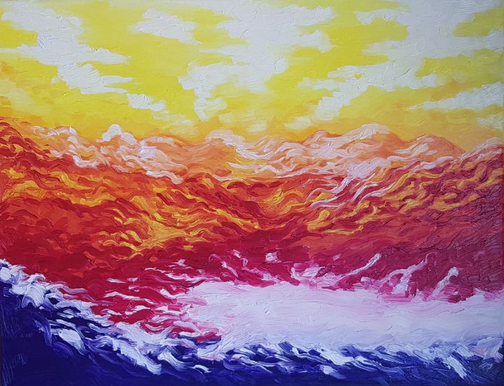 Neptune - RonnieWorks - Paintings & Prints, Abstract, Landscape - ArtPal