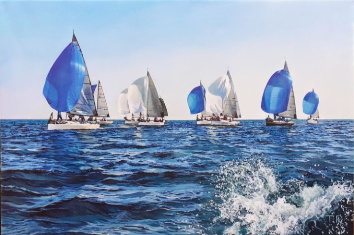 SEA BREEZE IN SAILS - Rezvaya.art - Paintings & Prints, Sports & Hobbies, Boating - ArtPal