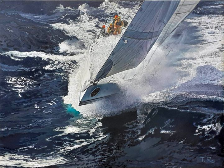 ON THE HIGH SEAS - Rezvaya.art - Paintings & Prints, Sports & Hobbies, Boating - ArtPal