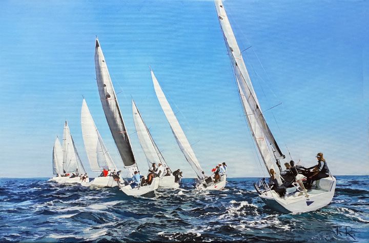 SAILING TOGETHERNESS - Rezvaya.art - Paintings & Prints, Sports & Hobbies, Boating - ArtPal