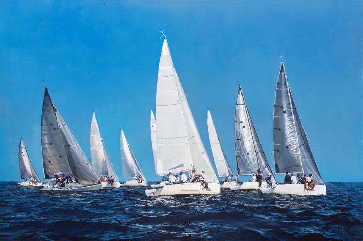 SUNDAY SAILING - Rezvaya.art - Paintings & Prints, Sports & Hobbies, Boating - ArtPal