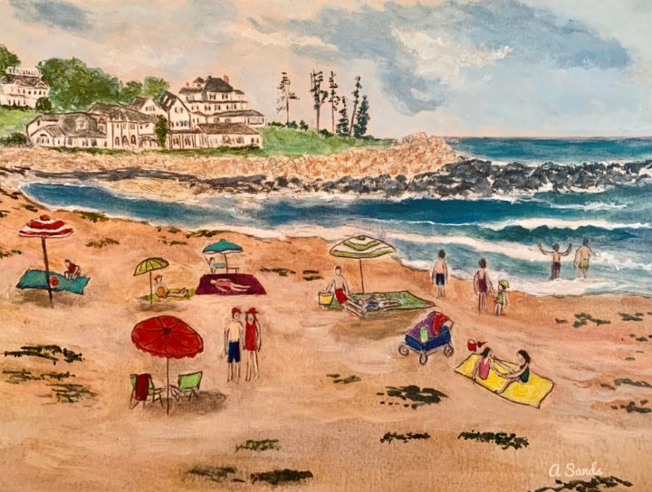 Day on North Hampton Beach - Anne Sands - Paintings & Prints ...