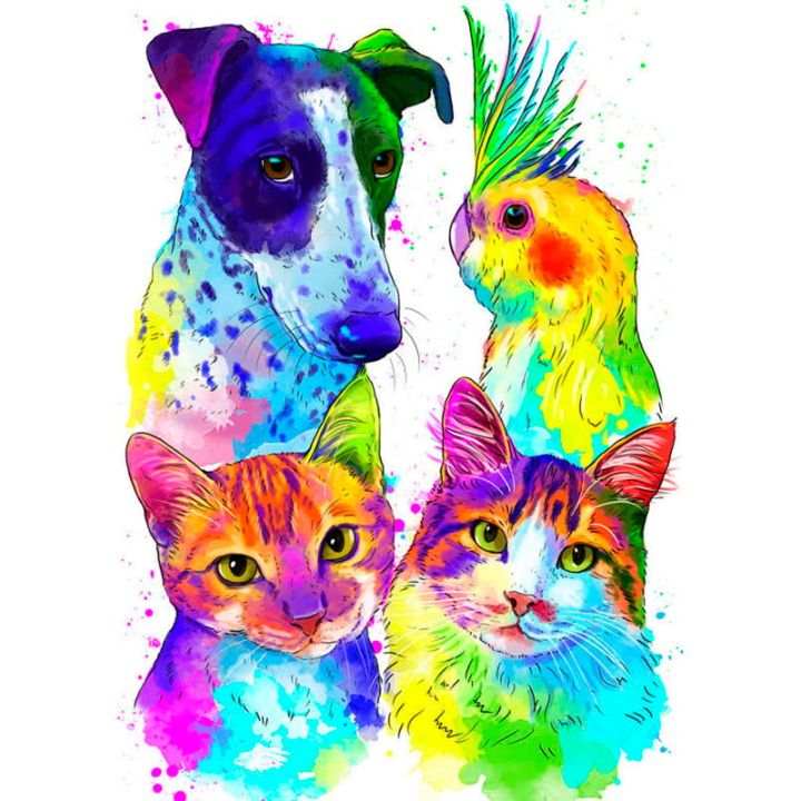 Custom Painting Pet Portrait - PixelPlanet - Digital Art & AI, Animals ...