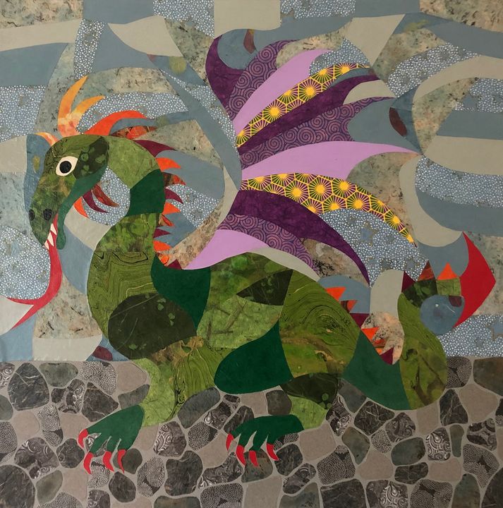 Purple-Winged Dragon - Debbie Gibbs - Paintings & Prints, Animals ...