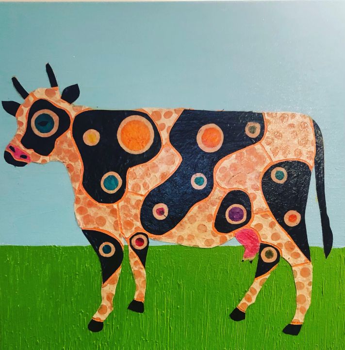Dotted, Spotted Cow - Debbie Gibbs - Paintings & Prints, Animals, Birds ...