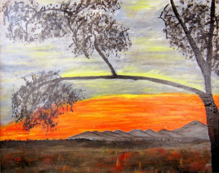 Shimmering Sunset - Kaleidoscopic Visions - Paintings & Prints ...