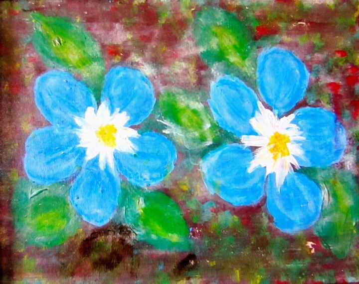 Forget Me Not Stars 1 - Kaleidoscopic Visions - Paintings & Prints ...
