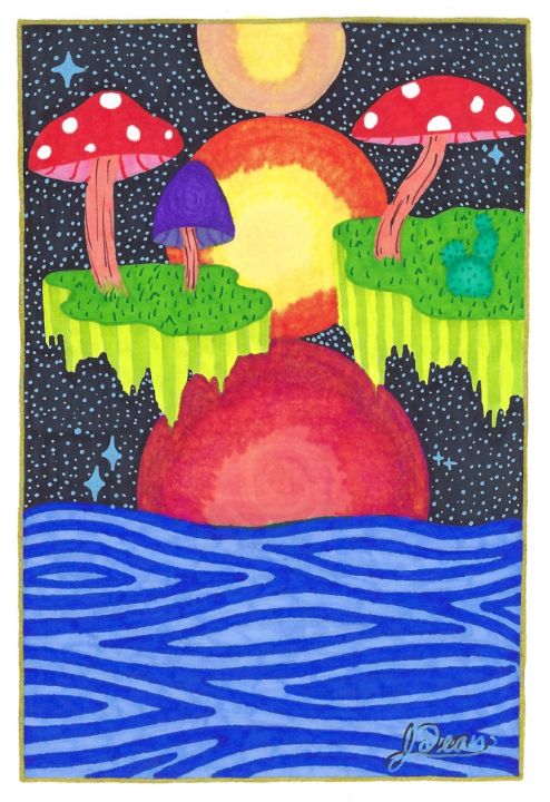 Three Suns - Jennifer and Art - Drawings & Illustration, Abstract ...