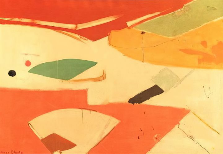 Eventail - 1945 - Kenzo Okada - Paintings & Prints, Abstract, Organic ...