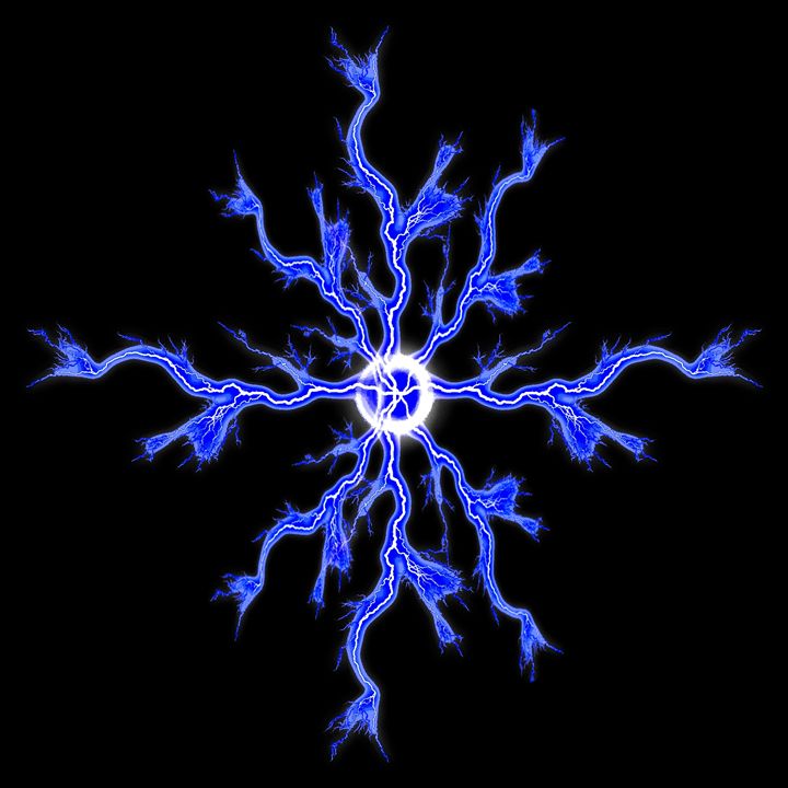 Blue Lightning Spark - Gareth Store - Digital Art & AI, Abstract, Color ...