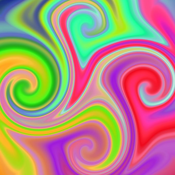 Crazy Color Swirls - Gareth Store - Digital Art & AI, Abstract, Color ...