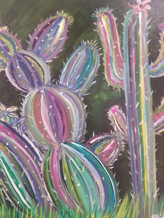 Dancing Cacti - V Loves CreARTtivity - Paintings & Prints, Abstract ...