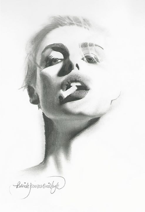 Drawing of model - P. - Drawings & Illustration, People & Figures ...