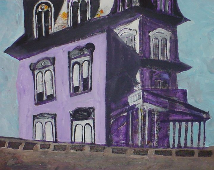 Purple House - Shamus Blues - Paintings & Prints, Buildings ...