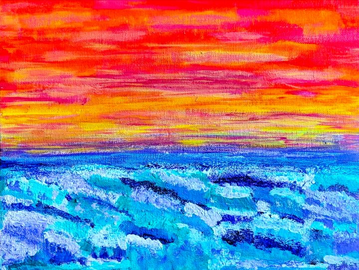 Ocean View Sunset - Jess Renay Art - Paintings & Prints, Landscapes ...