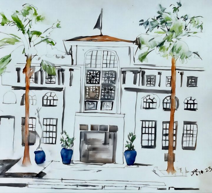 Bather's Pavilion - smudged inspirations - Paintings & Prints ...