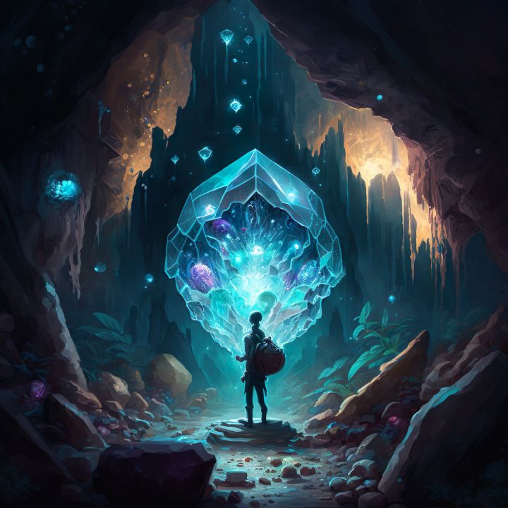 Crystal Cave Adventure - Nemanja Dakic - Paintings & Prints, Fantasy ...
