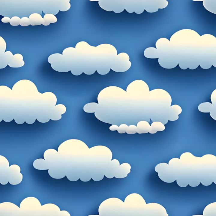 Vector Clouds Bright Blue Pattern - Zino Nebezino - Drawings ...