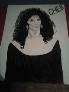 A Portrait of the legendary Cher - The Artist Jimmy Sloan - Paintings ...