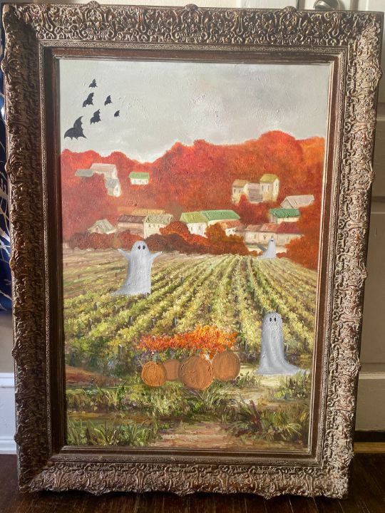 Spooky Farm - Drew Bouquin - Paintings & Prints, Holidays & Occasions ...