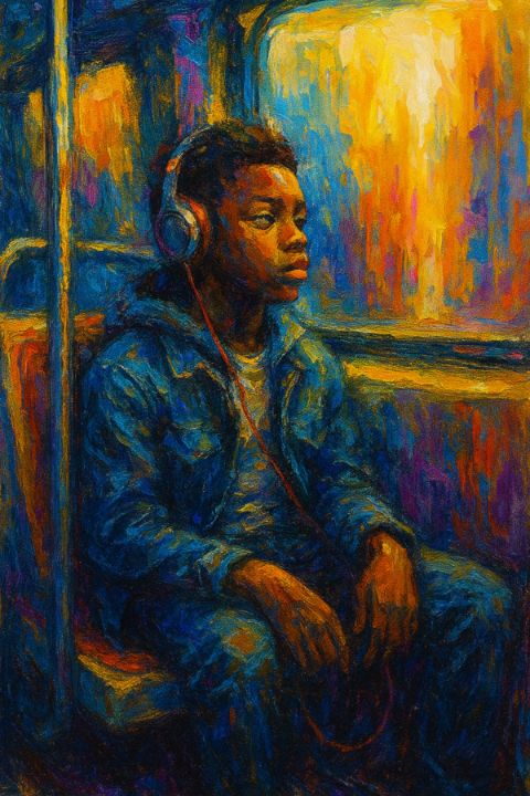 Boy on the bus - Dwight BoNey - Paintings & Prints, People & Figures ...