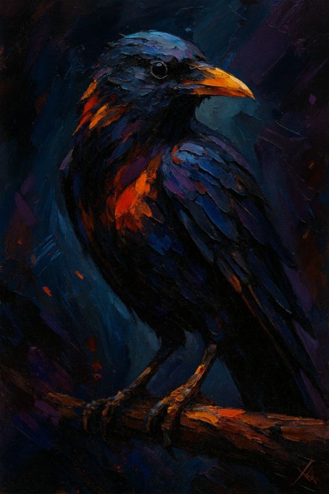 The Crow - Dwight BoNey - Paintings & Prints, Animals, Birds, & Fish ...