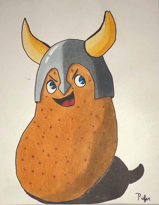 Viking Potato - Aesir Art - Drawings & Illustration, Food & Beverage ...