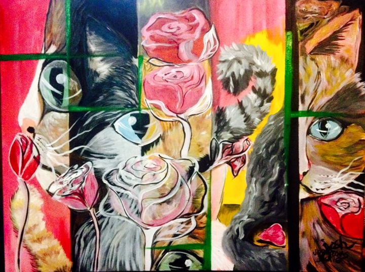 Petals and Furs - Josh Roxas - Paintings & Prints, Animals, Birds ...