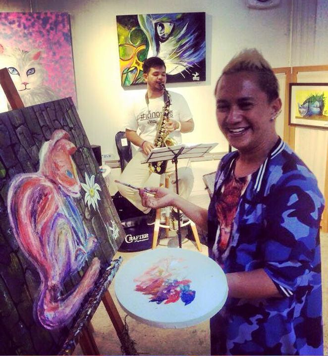 Live Painting with a Sax - Josh Roxas - Paintings & Prints, Animals ...