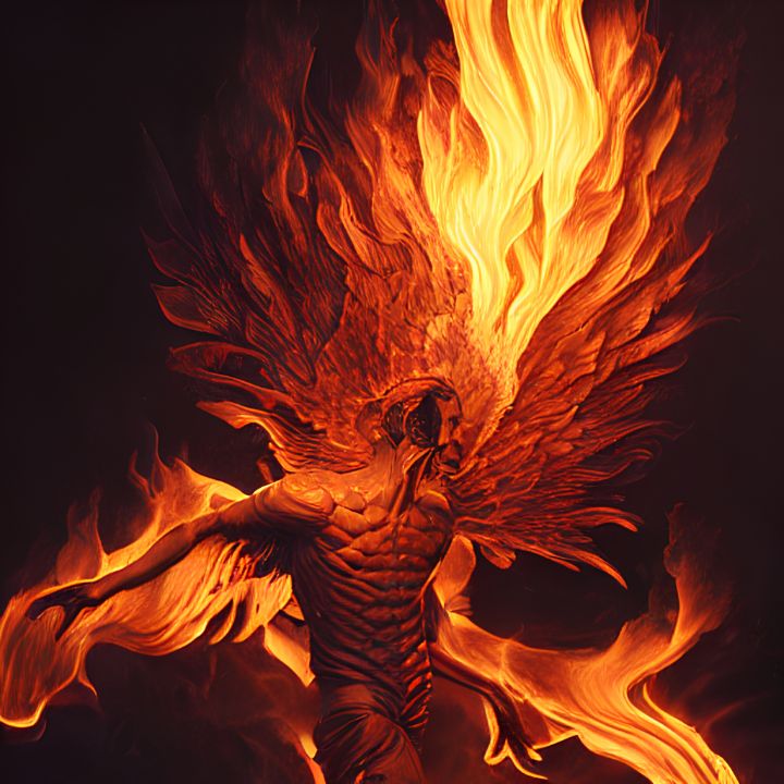 Man Of Fire - Art Of El Paso - Digital Art & AI, Fantasy & Mythology ...
