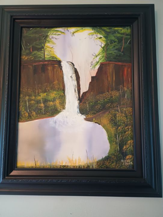 Violet Waterfall 3 - Susan Storch - Paintings & Prints, Landscapes ...