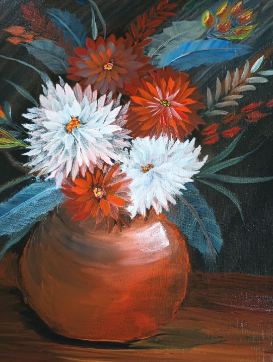 Mums Delight - Susan Storch - Paintings & Prints, Flowers, Plants ...