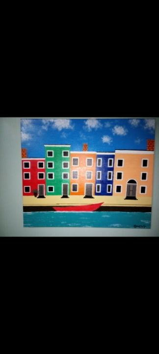 Buildings acrylic painting - Andy's art studio - Paintings & Prints ...