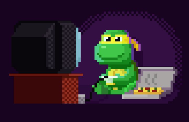 Ninja Turtles Pixel Art - Max Miles - Digital Art & AI, Childrens Art ...