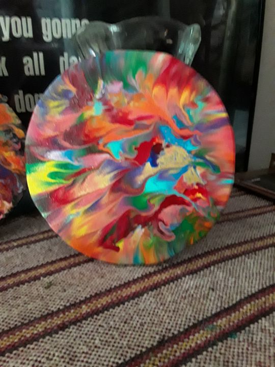 Round acrylic bubblewrap on wood - 2020Acrylic - Paintings & Prints ...