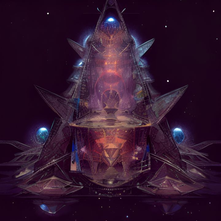 Intergalactic Pyramid Mothership - Kosmic Kreation - Digital Art ...