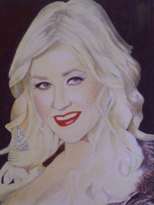 Pencil Drawing of Christina Aguilera - treasuregem.artpages - Drawings ...