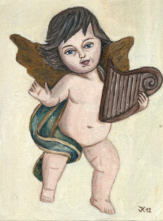 Angel, cherub - Jana ART - Paintings & Prints, Religion, Philosophy ...