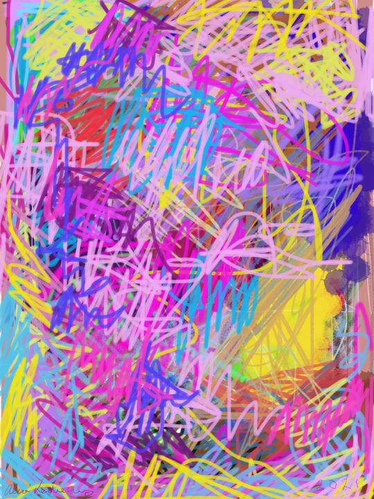 Dancing colour 1 - Alice Lenkiewicz - Digital Art, Abstract, Color - ArtPal