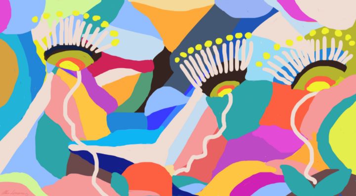 Flowers - Alice Lenkiewicz - Digital Art & AI, Abstract, Other Abstract ...