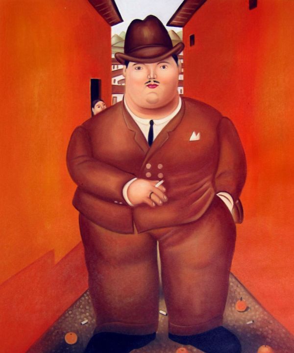 In style of Fernando Botero 195D - Artseasy - Paintings & Prints ...