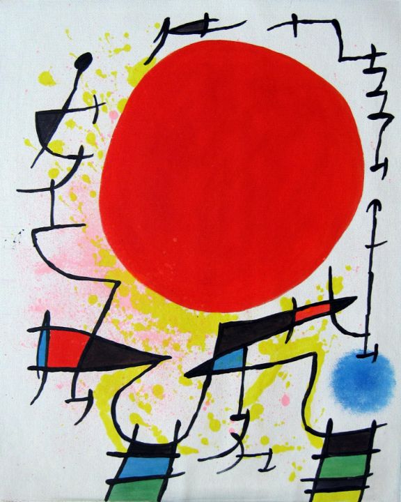 In style of Joan Miro 201 - Artseasy - Paintings & Prints, Abstract ...